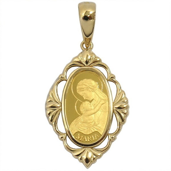 Tiffany & Co. | Bags | Pendant Maria Christ Ingot 24k Yellow Gold Frame ...